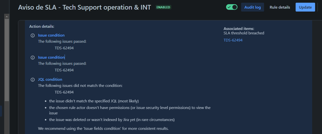 Global Automation - SLA Threshold breached