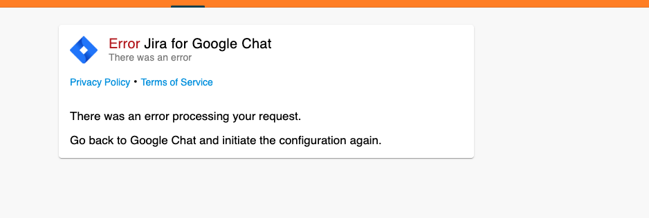 Unable to configure Jira chat bot in google chat