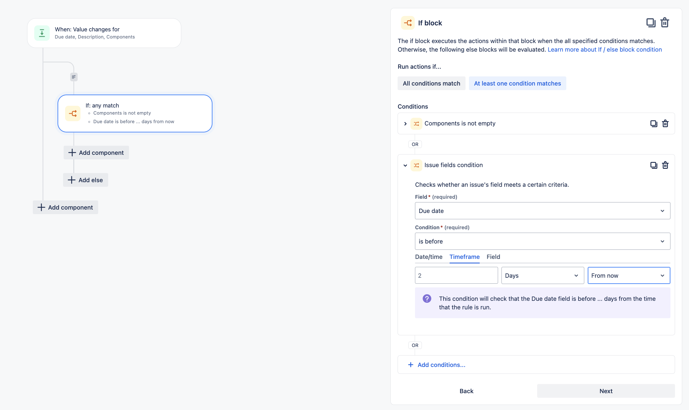 I am trying to create an automation rule in Jira w...