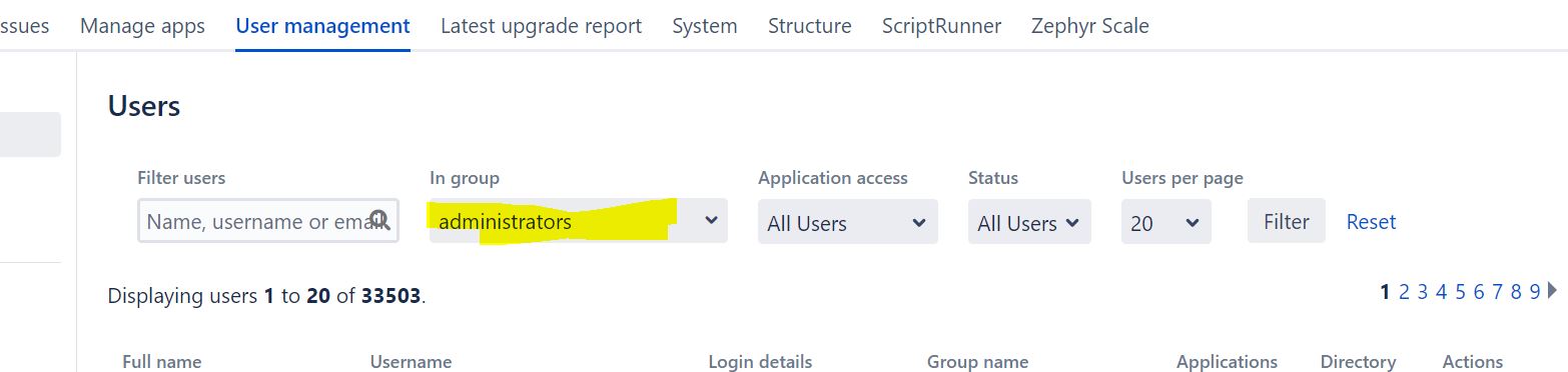 How I can check list of admins?