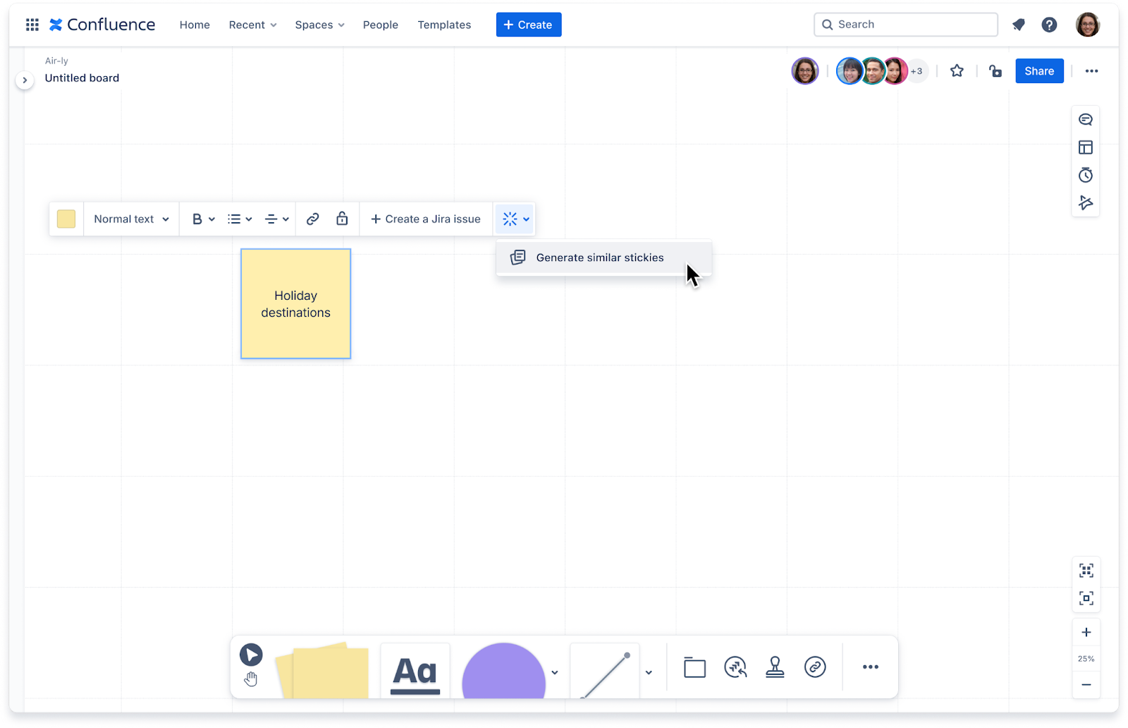 New Confluence Whiteboards Atlassian Intelligence features