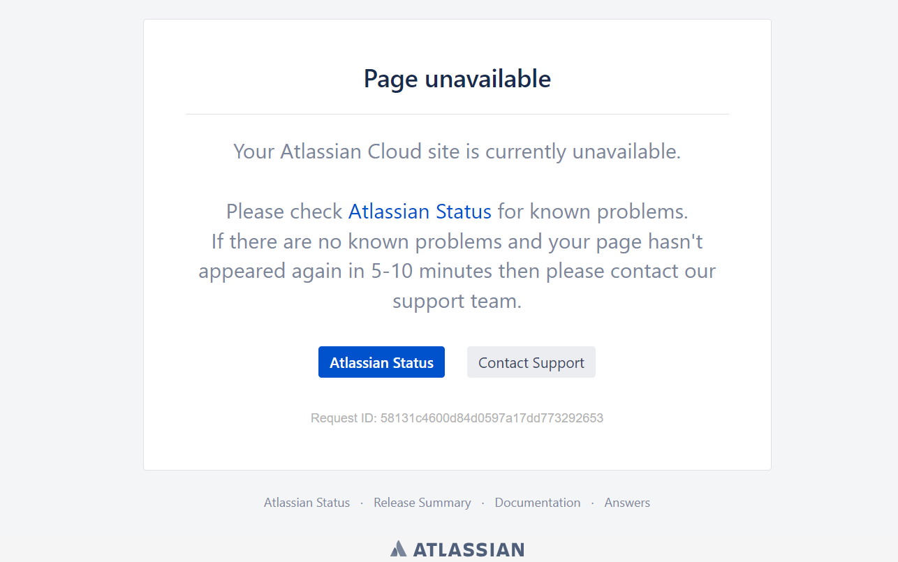 Getting an error 'Page unavailable' for my board,