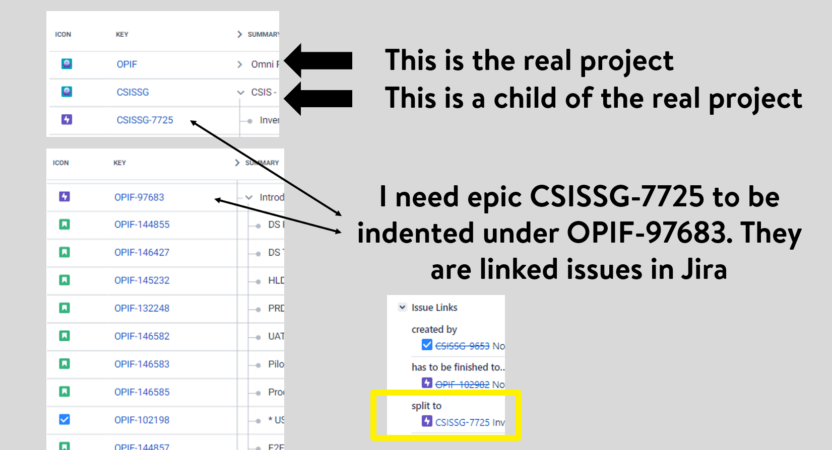 BigPicture | setting task structure so that epics ...