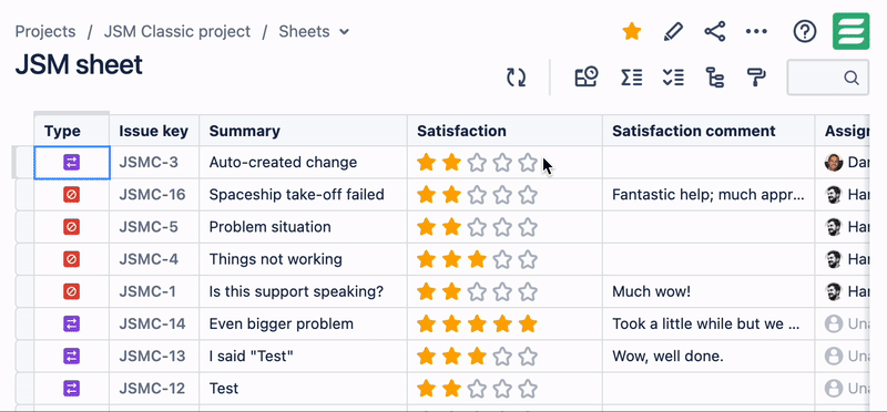 Solved: How to filter JSM tickets with different satisfact...