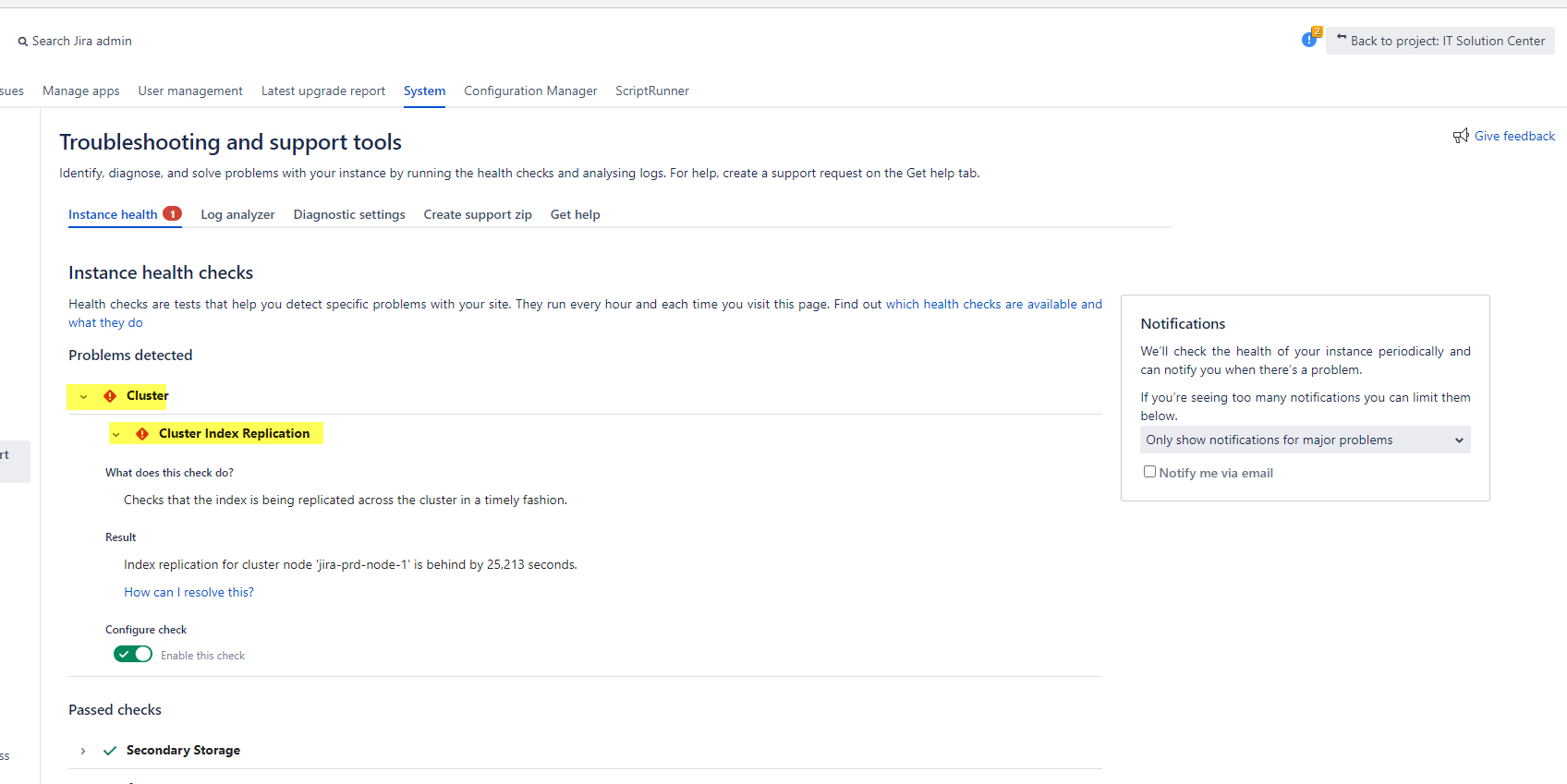 Issue with Jira Data Center Cluster Index Replicat...