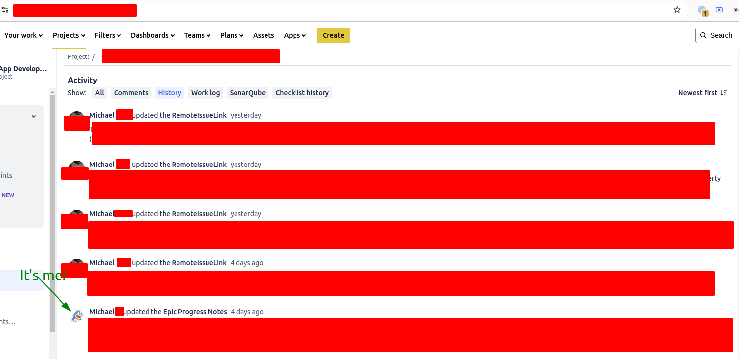 Jira history didn't show correct user from gitlab