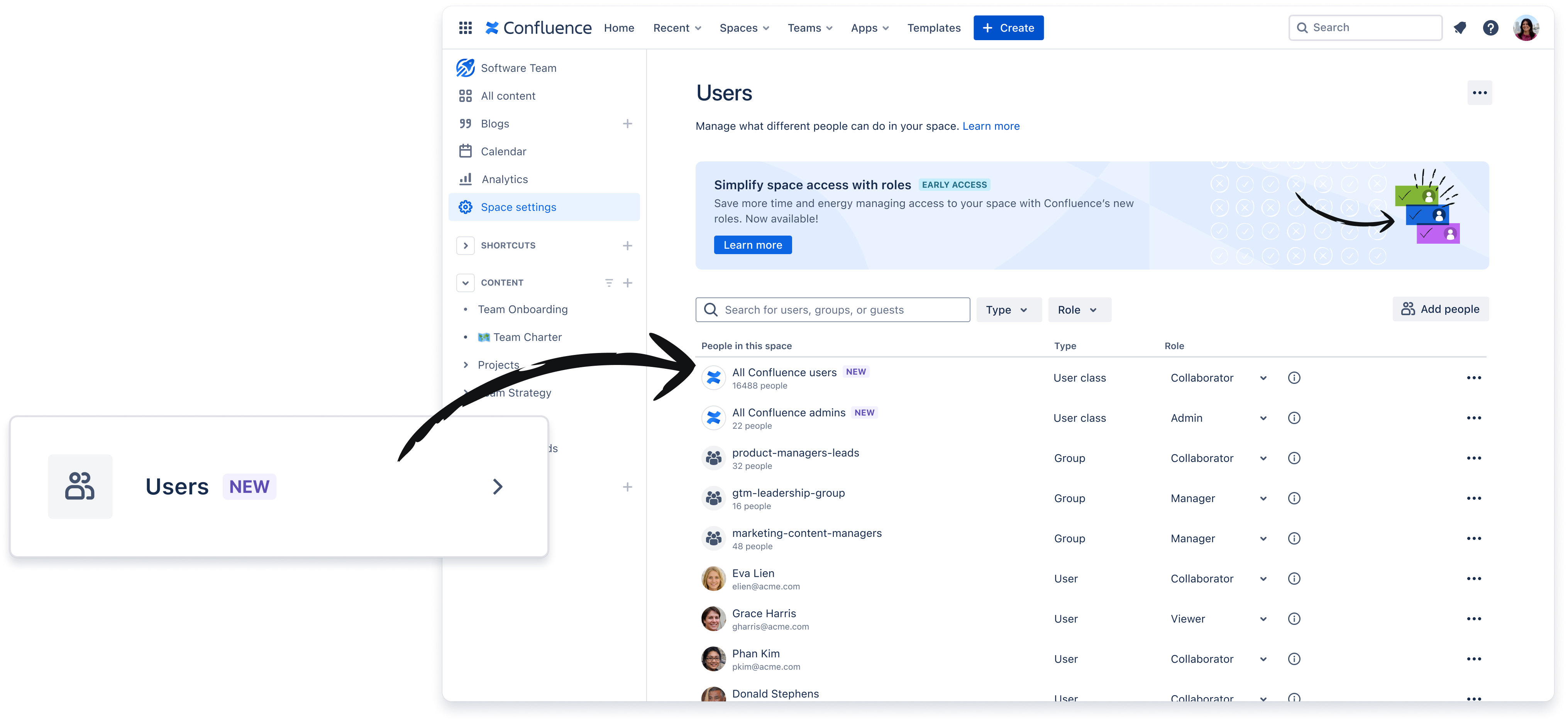 📣 Early Access: Improved space access management ... - Atlassian Community
