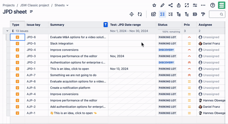 How to write a JQL query to compare a JPD date?