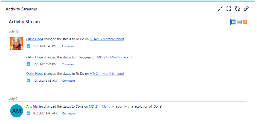 Weekly reports on issue updates in Jira - Atlassian Community