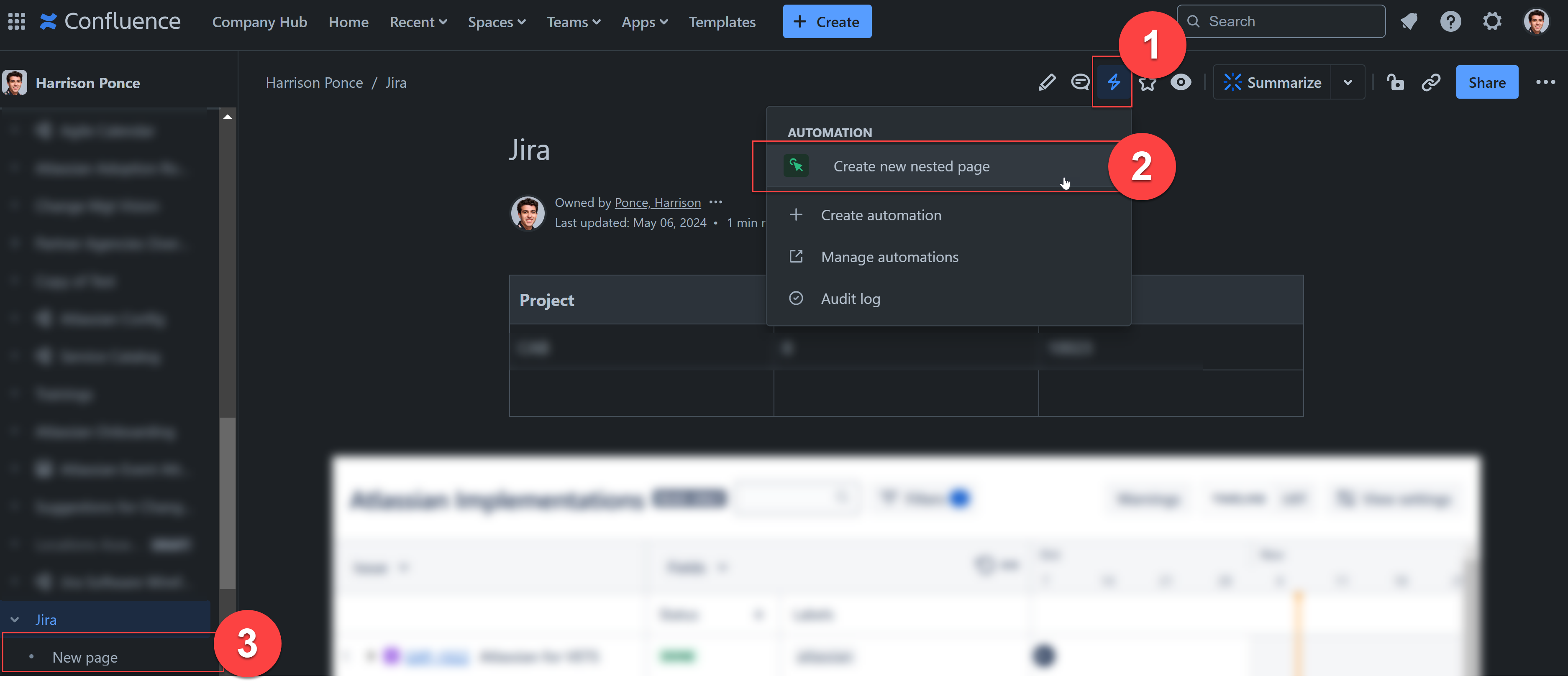 How to create nested sub-pages on clicking a butto...