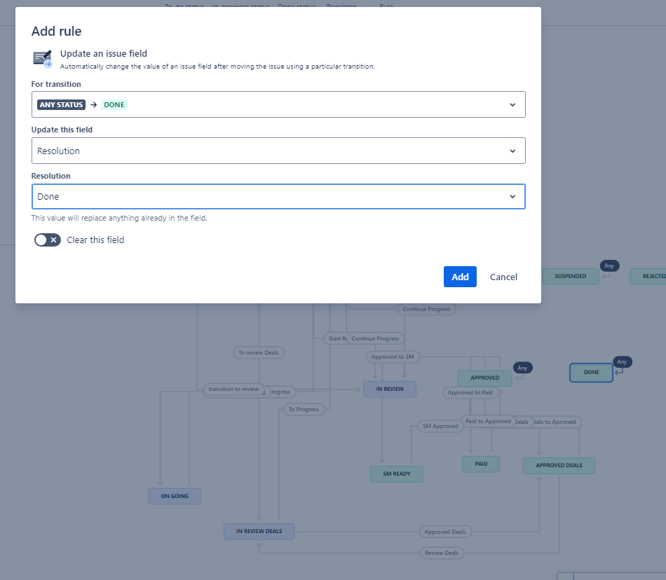 how to Edit the time in done status to disappear