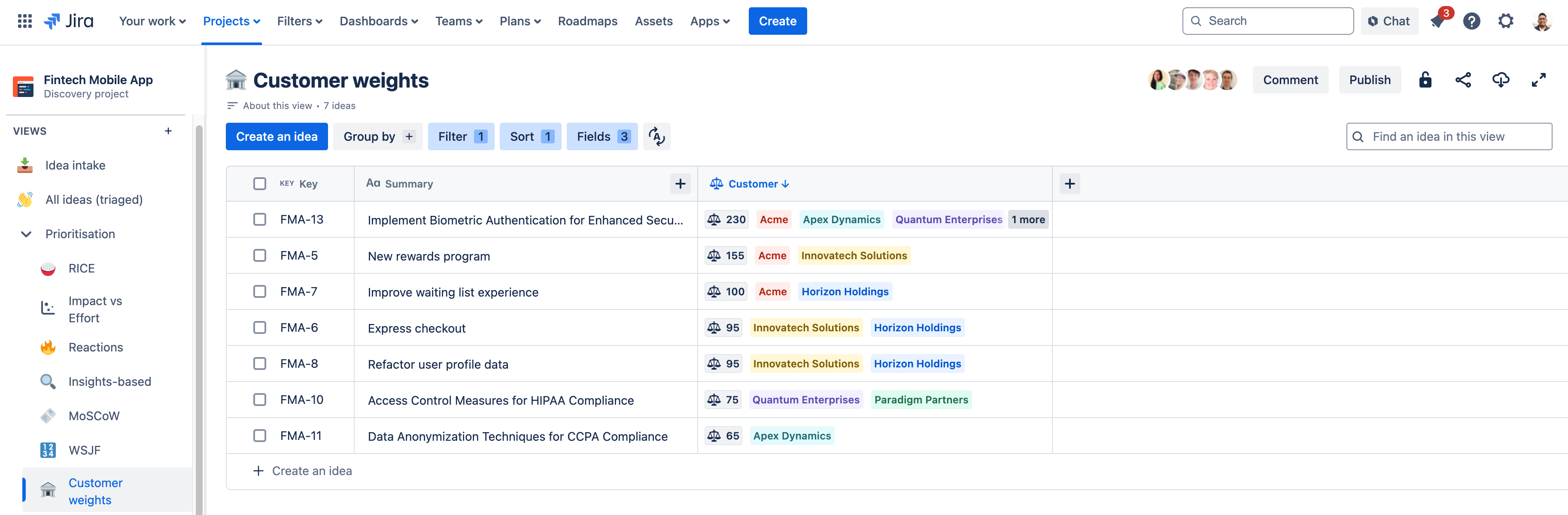 Creating an idea intake process with JPD and JSM