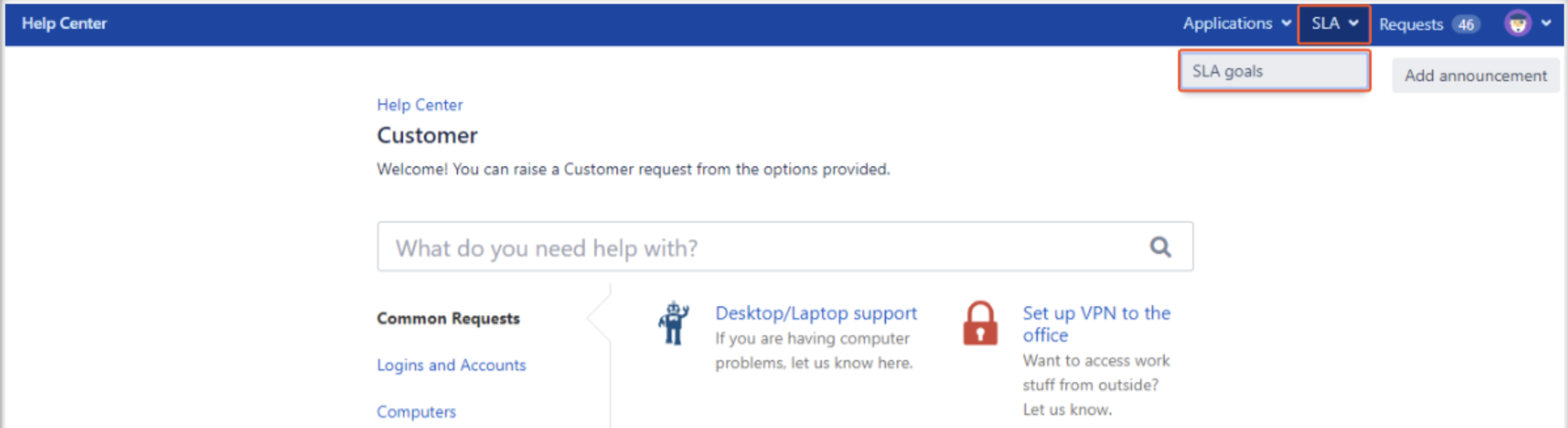 is it possible to add a link in the "help" menu of...