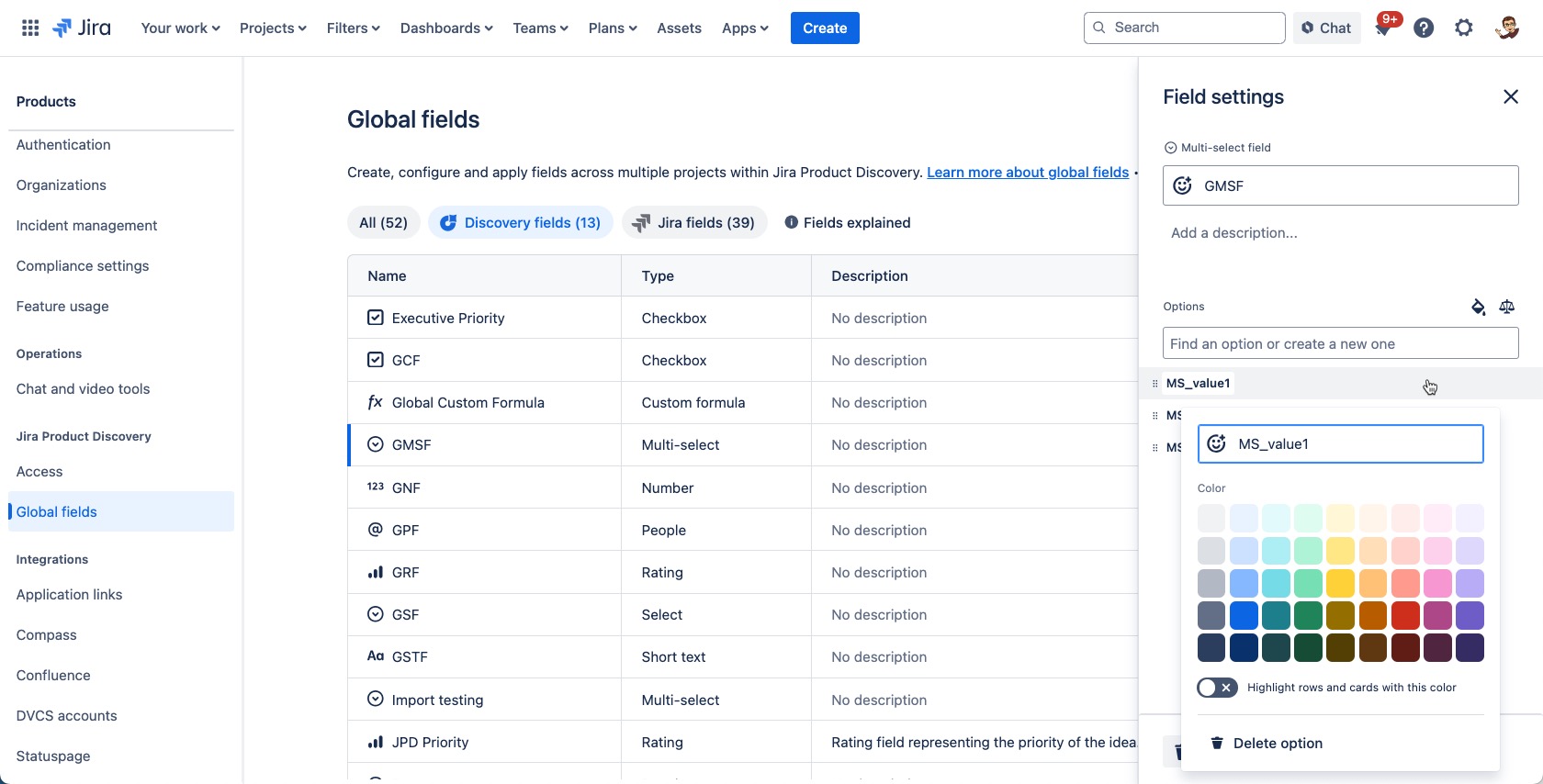 Solved: Formatting of Global Custom Fields