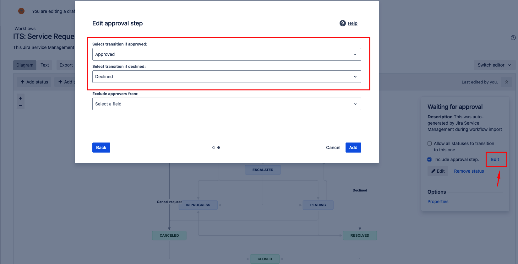 How to create an automation to transition status d...