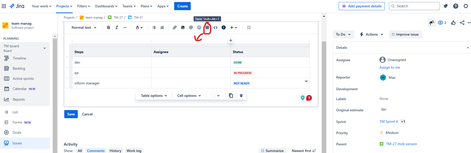Solved: Check-list on tasks description. Is it possible?