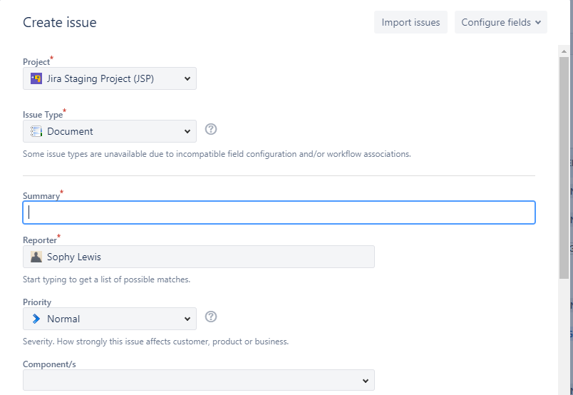 Triage and position of dialog