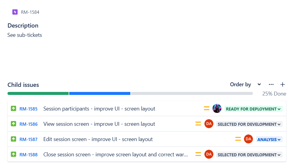 Solved: Cannot rearrange sequence of child issues within a...