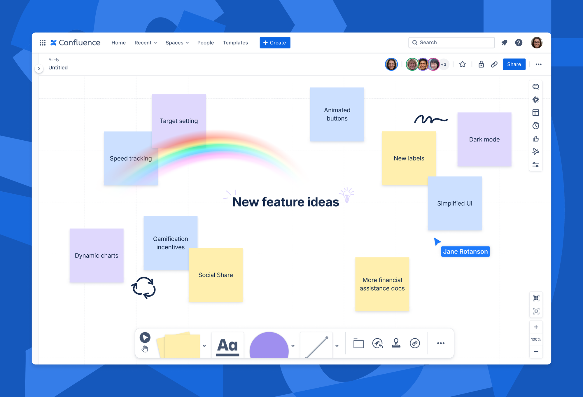 Confluence Whiteboard & AI for Requirements Gathering
