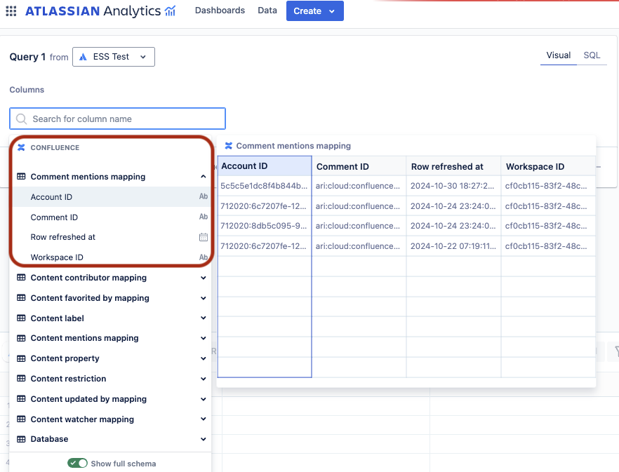 New tables to explore who are being mentioned in C... - Atlassian Community