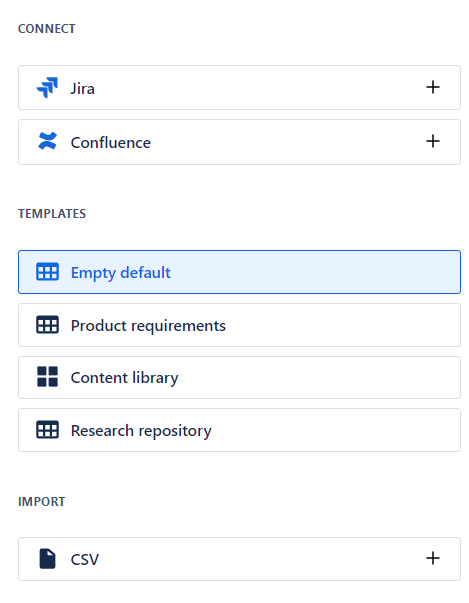 Confluence Cloud - Create Database - Import CSV