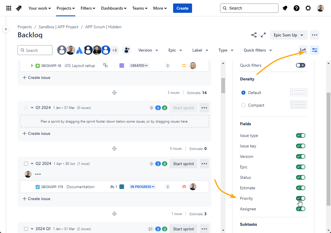 How to set priority value