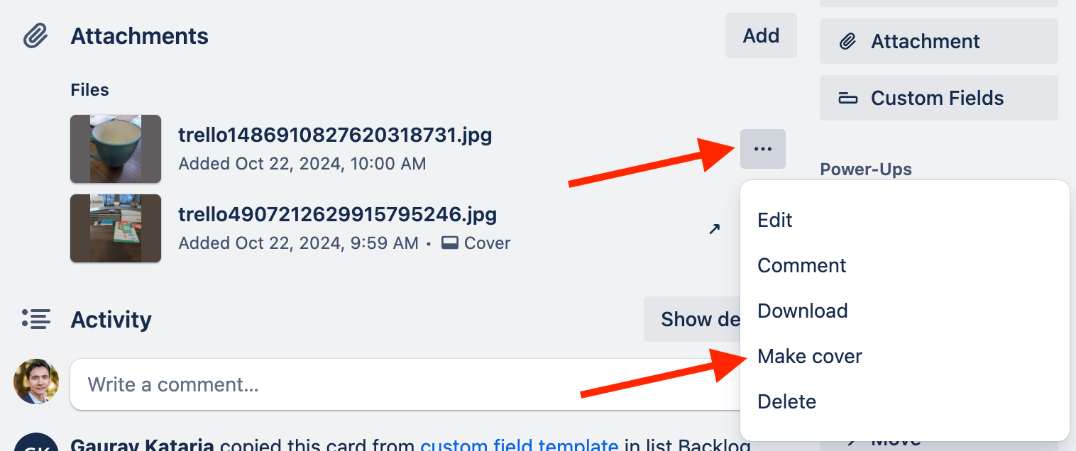 Solved: How to change the cover image on a card