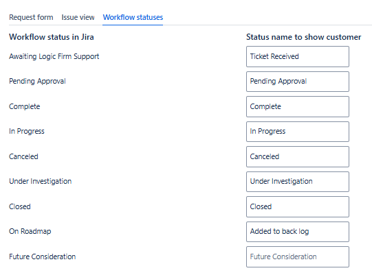 How to edit/delete statuses in Customer Portal