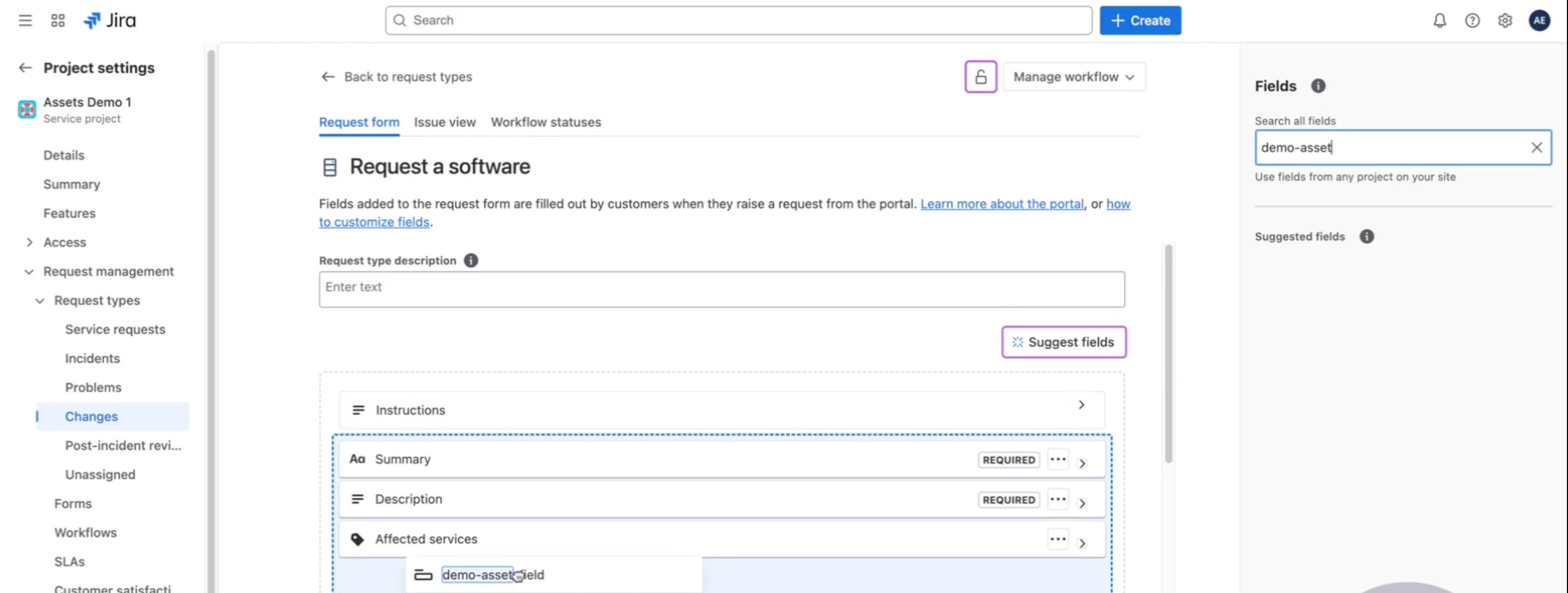 Connect Assets objects with change management and incidents in Jira ...