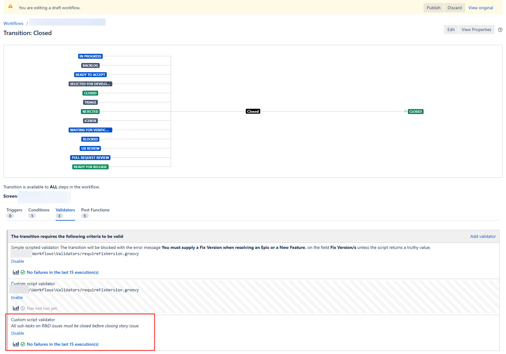 Solved: Using ScriptRunner, how do I prevent a story from ...