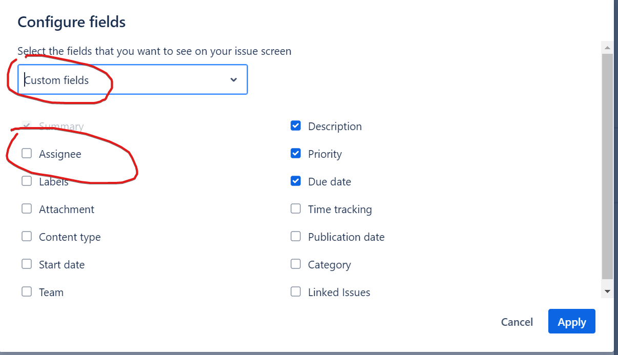 Assignee field not coming up when creating a ticke...