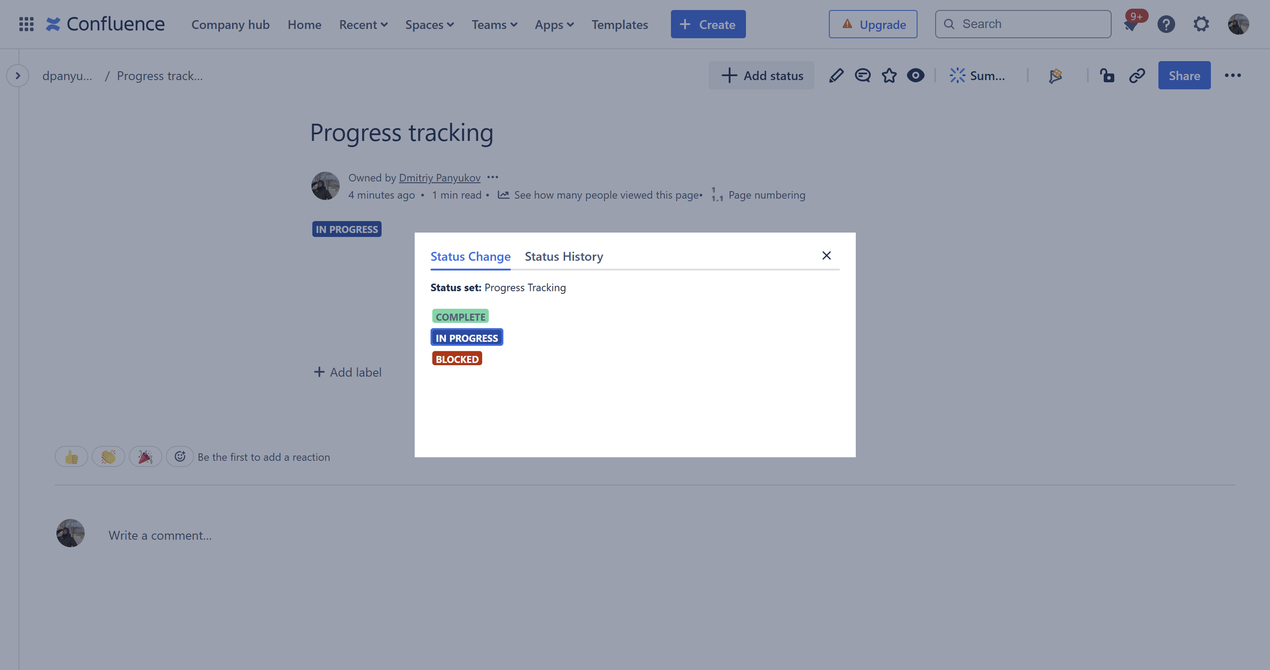 Add Dropdown with defined items into confluence pa...