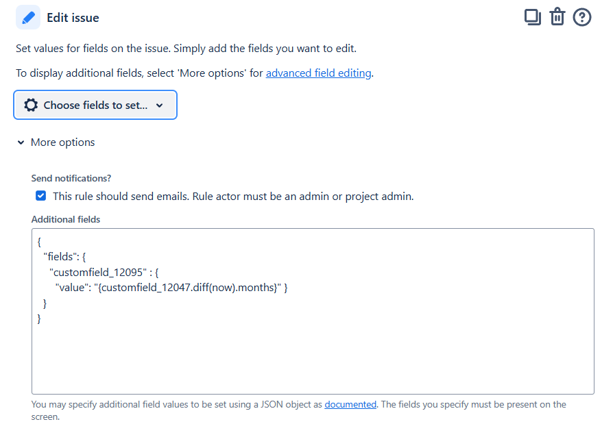 automation to edit a custom field using json (newb...