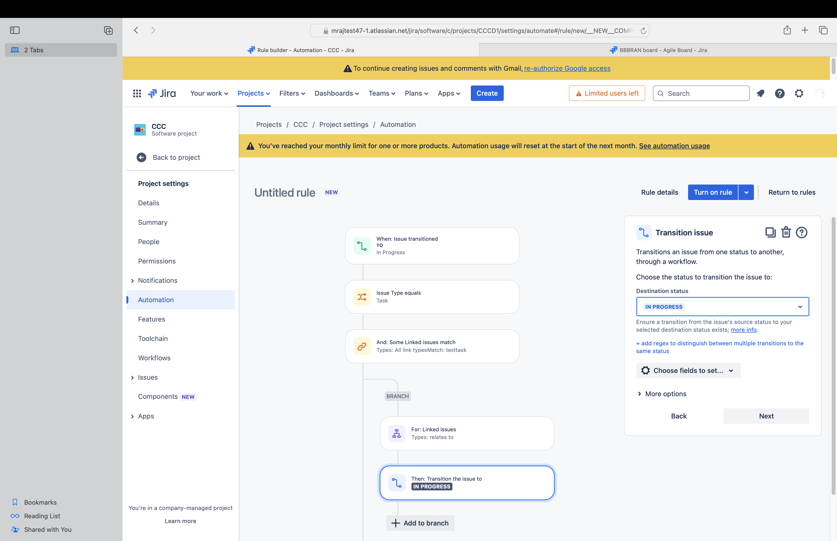 Transition User story status, according to its rel...