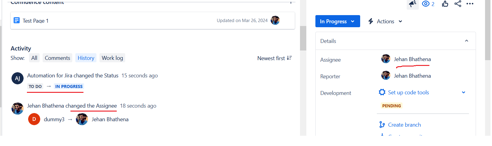 Solved: Automation to transition status when assignee has ...