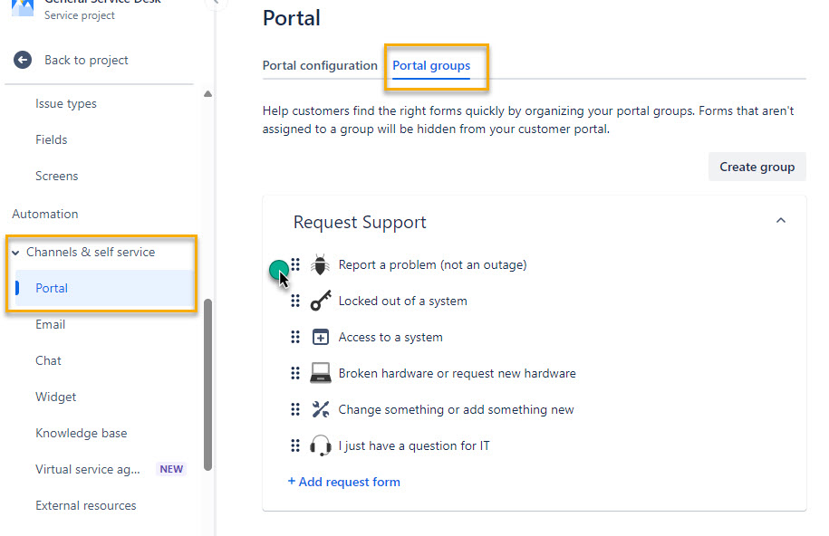 Solved: How to sort the order of request types in the grou...
