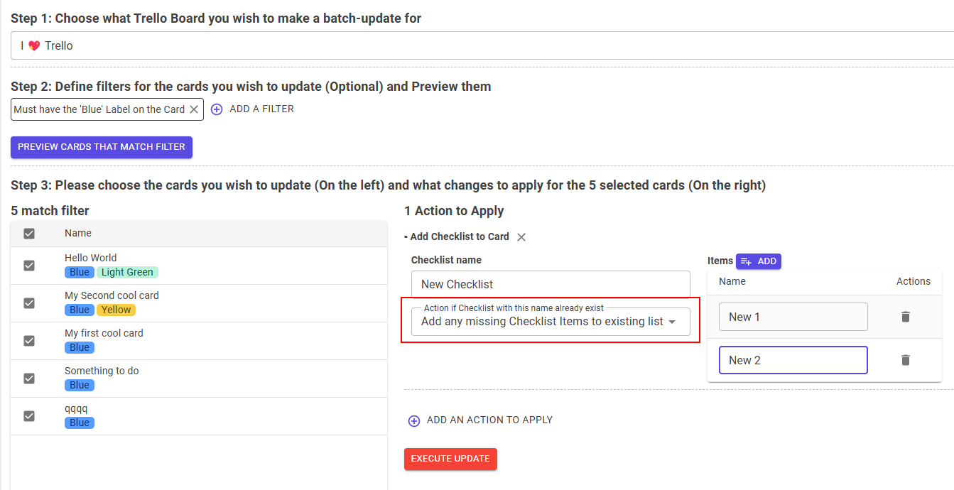 Solved: How can I add a checklist item to all checklists i...