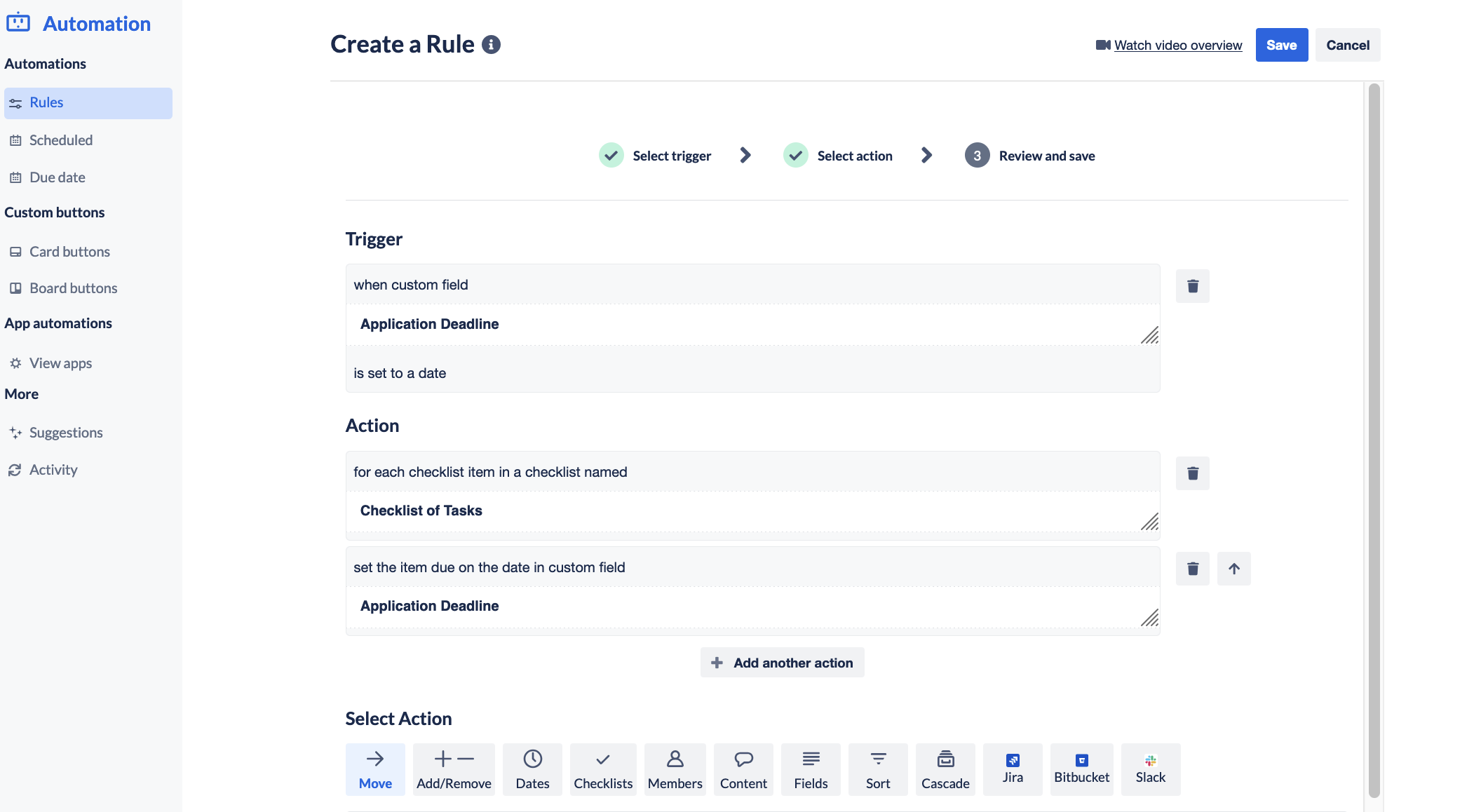 Set individual checklist item due date based on cu...