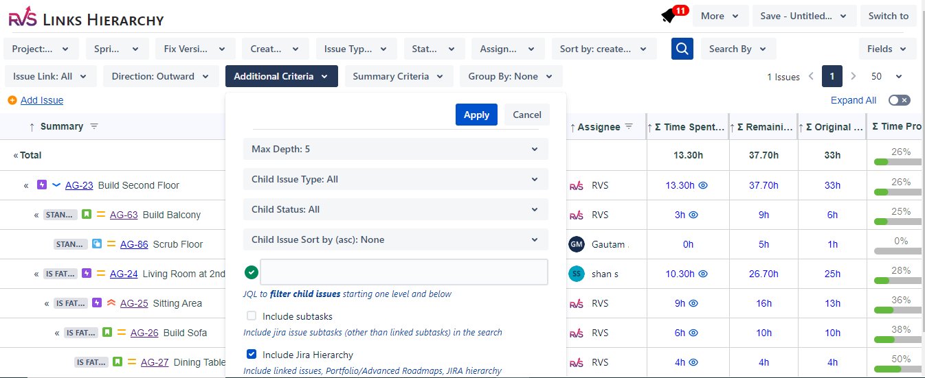Query for Roadmap Items with Parent Initiative Hav...