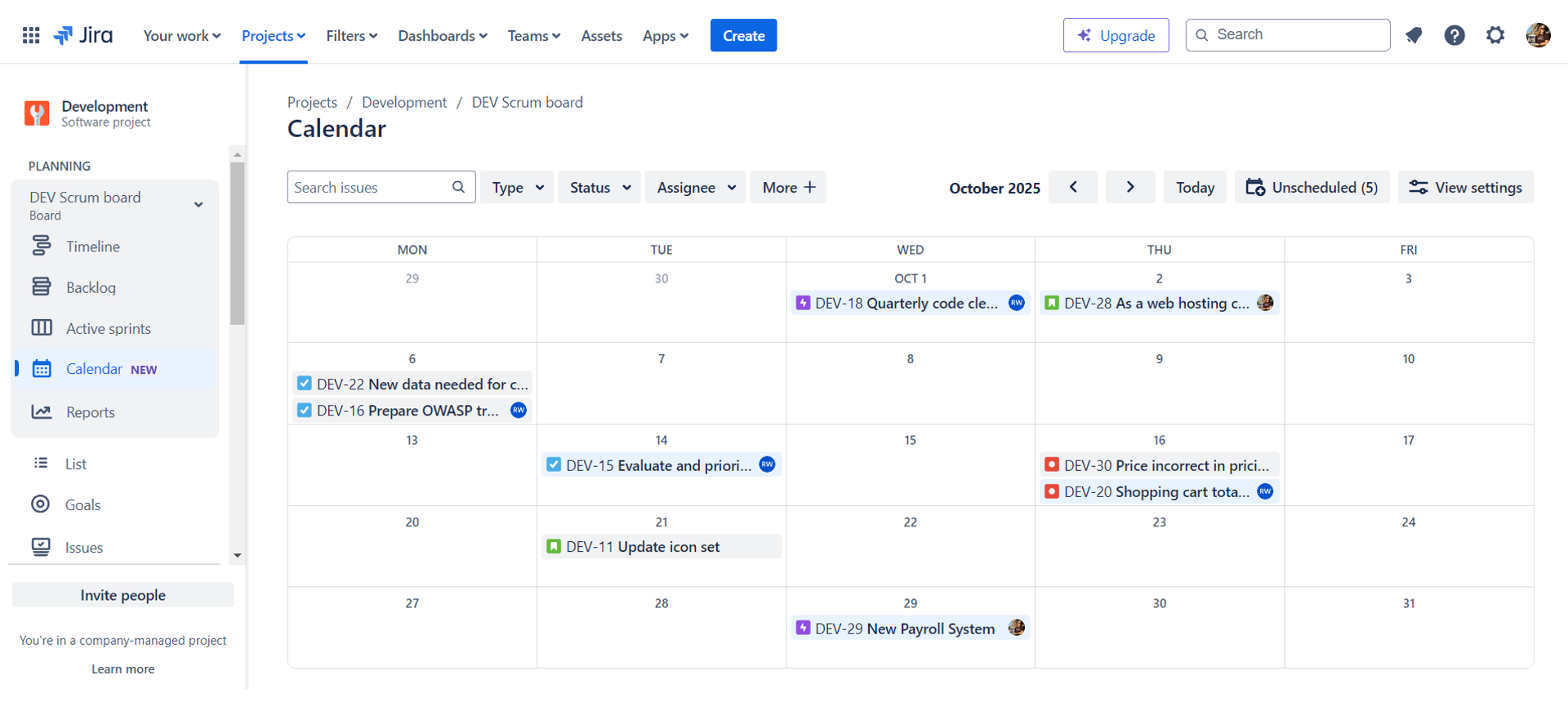 Jira Image of the Day: Using the Calendar View in ... - Atlassian Community