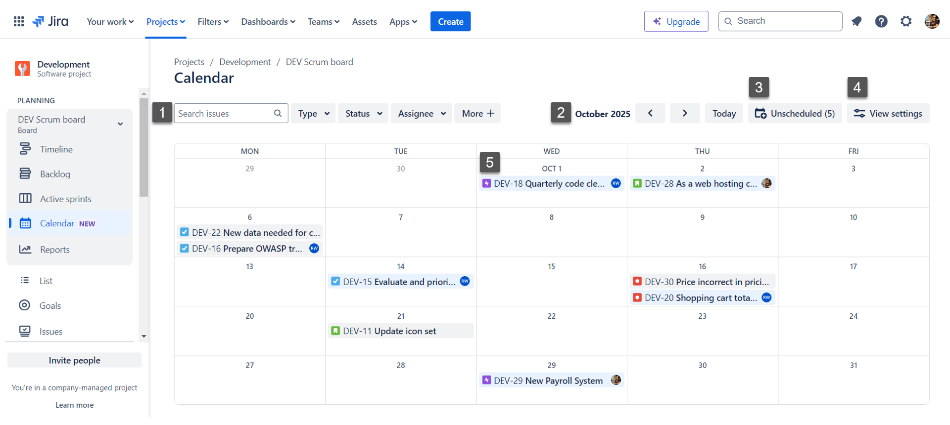 Jira Image Of The Day Using The Calendar View In Atlassian Community