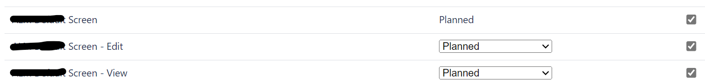 Edit Issue screen appears instead of dropdown.