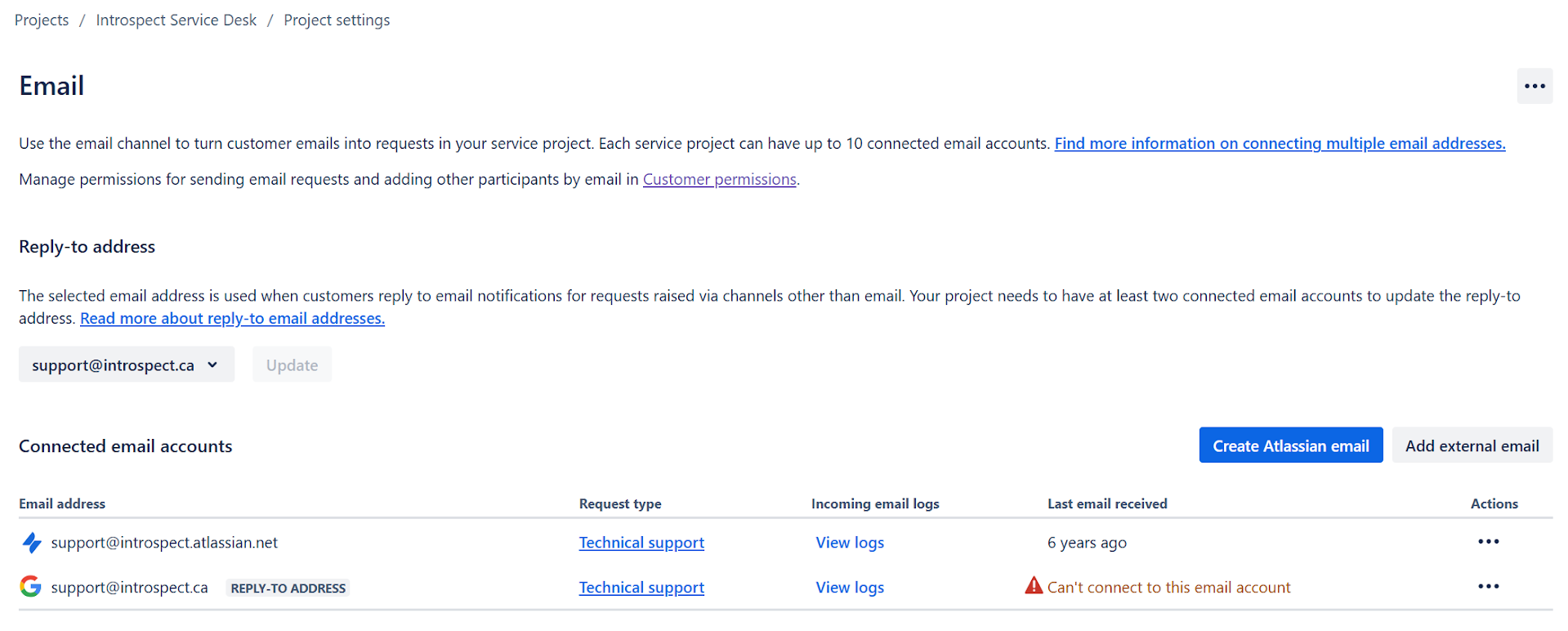 Email requests not working