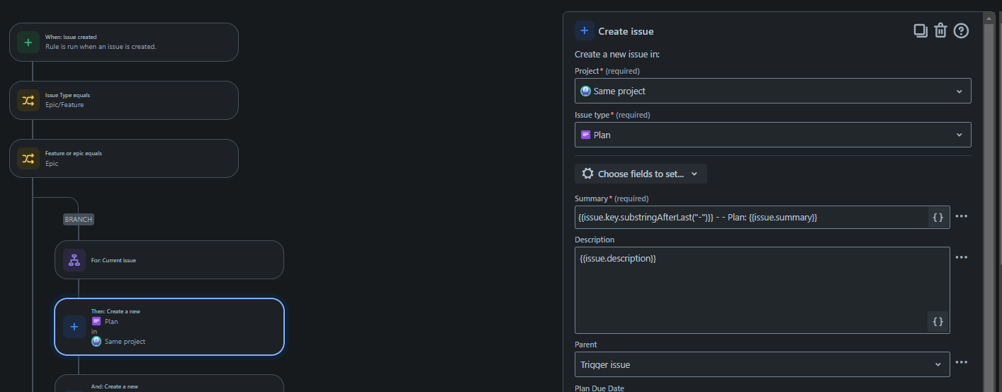 Solved: How to add manipulated parent key to child issue s...