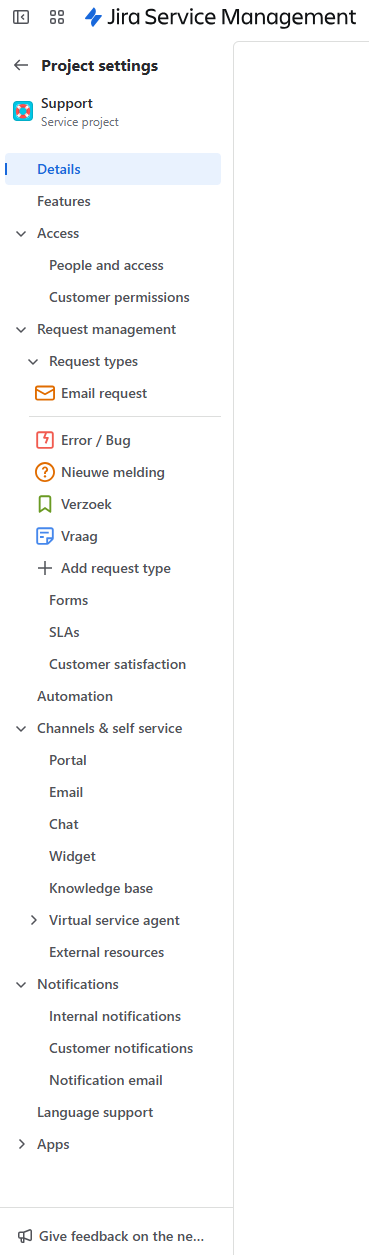 How to see Issue types in project settings