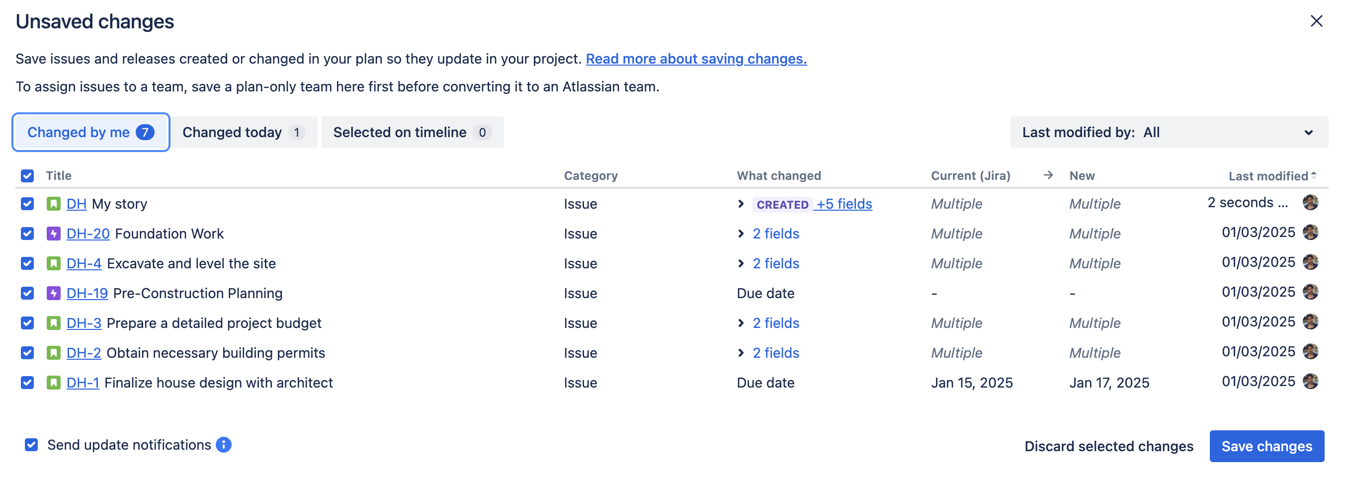 Advanced Roadmap/Plan - unable to save changes mad...