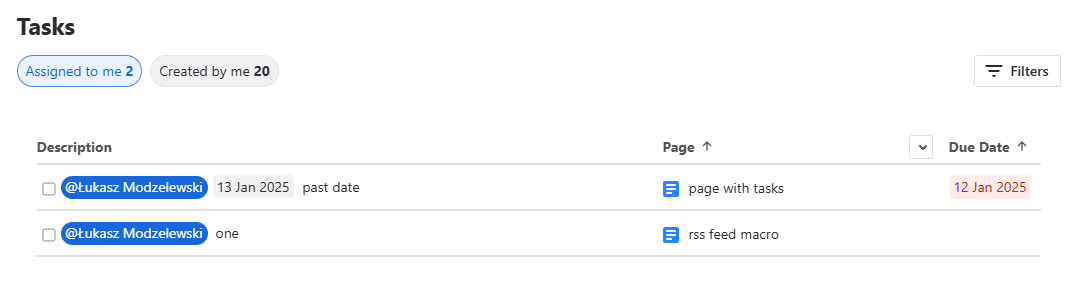 What does the checkbox do in an Action Item?
