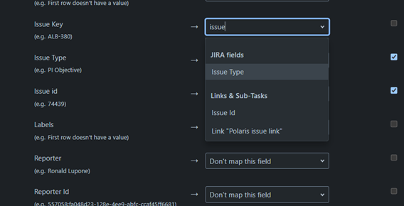 CSV Import but no option of issue key or issue ID ...