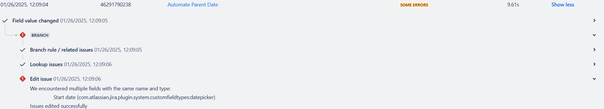 Solved: How to update parent issue based on start date and...