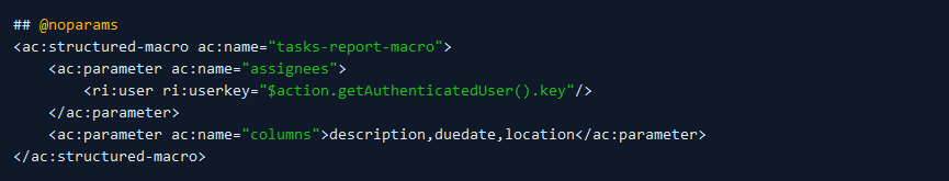 Can I use the task report macro only to show tasks...